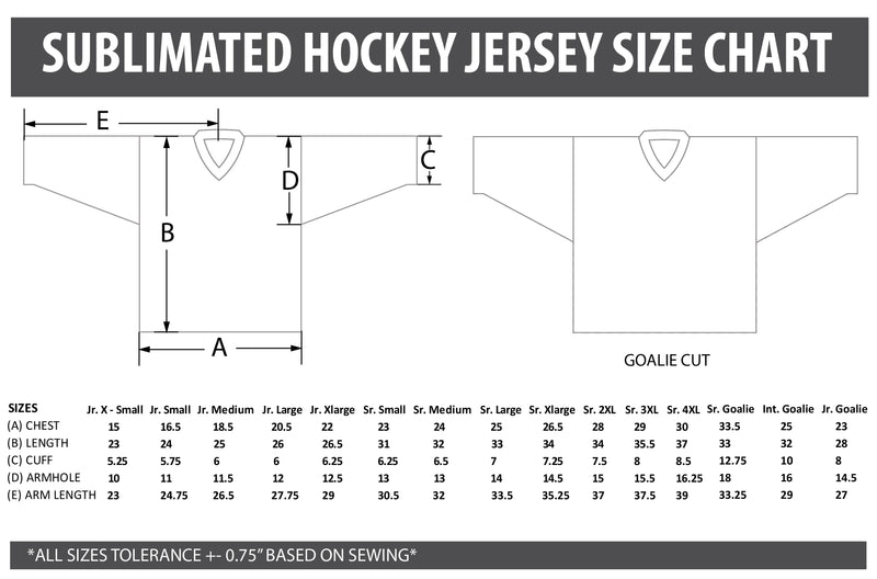 Sublimated Hockey Jersey - Your Design - HockeyTron.com