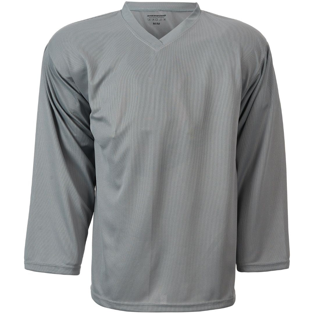 Sherwood SW100 Solid Color Practice Hockey Jerseys - Grey - HockeyTron.com